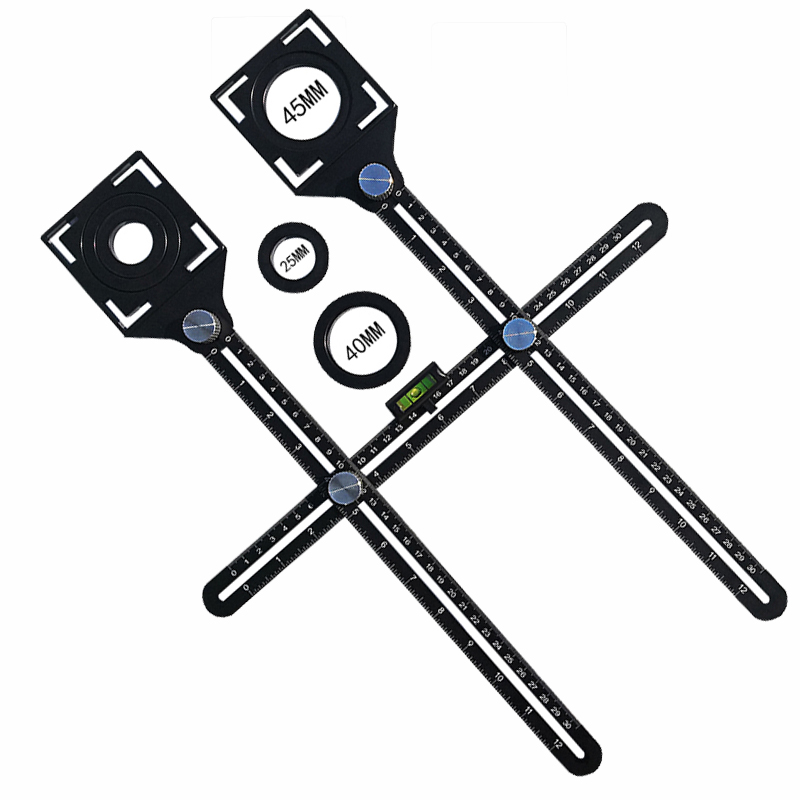 Tile Hole Locator Adjustable Tool Masonry Glass Fixed Angle Measuring ...